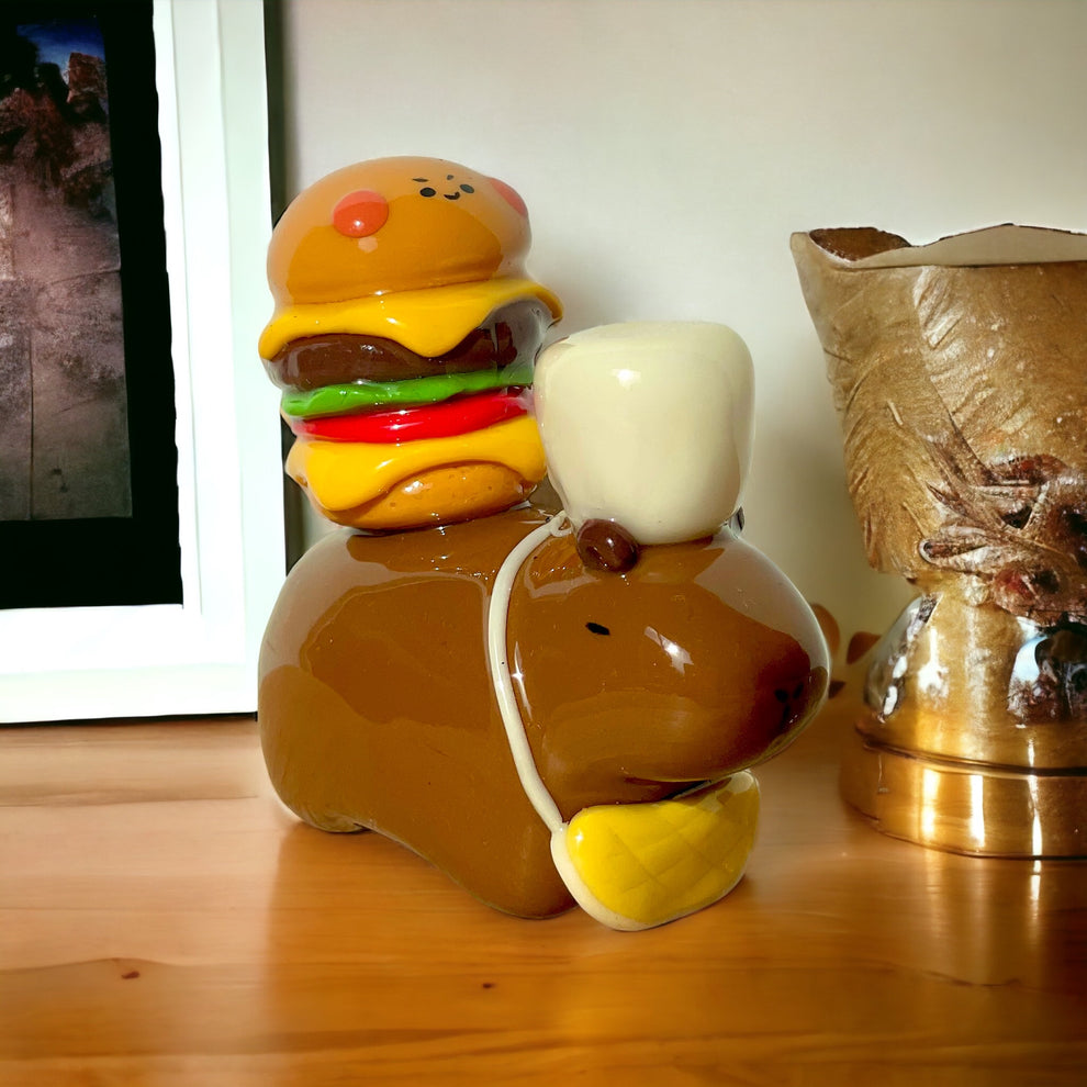 🧑‍🍳 Chef Capy with Burger 🍔 – Suspicious Farm